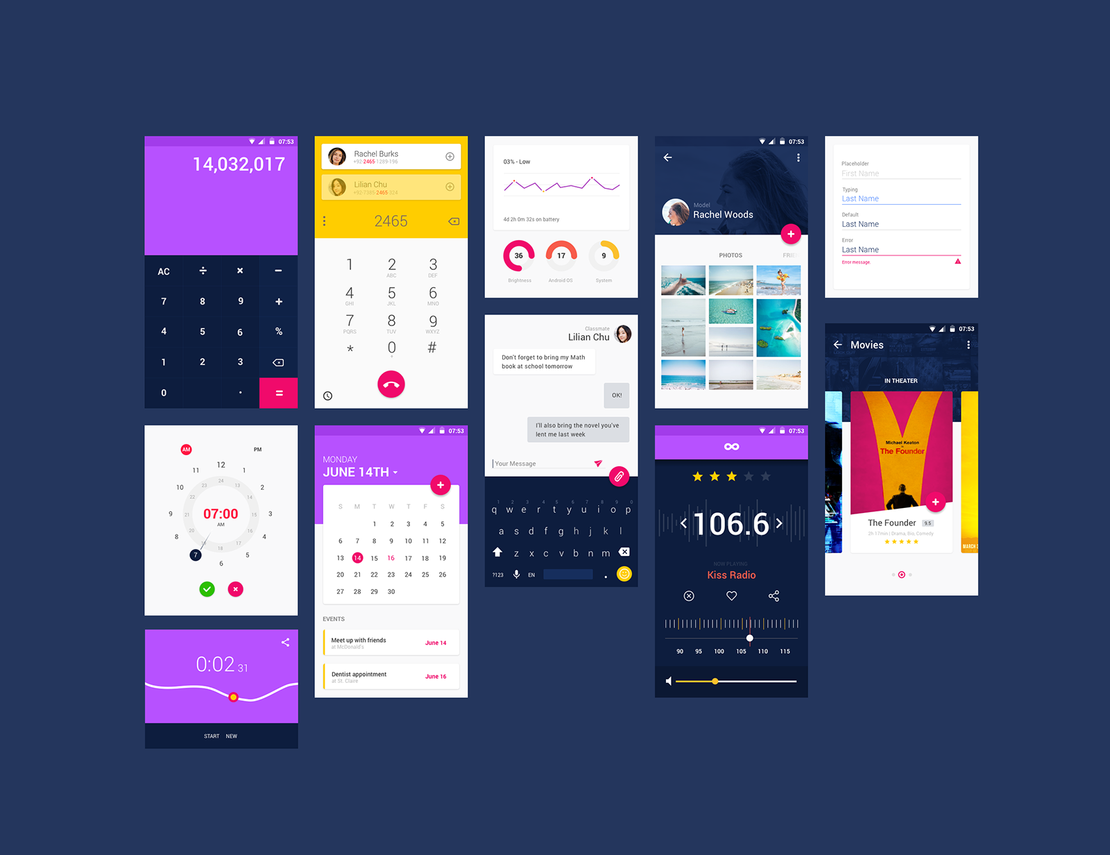 Free Material UI Kit for Adobe XD - Freebie Supply