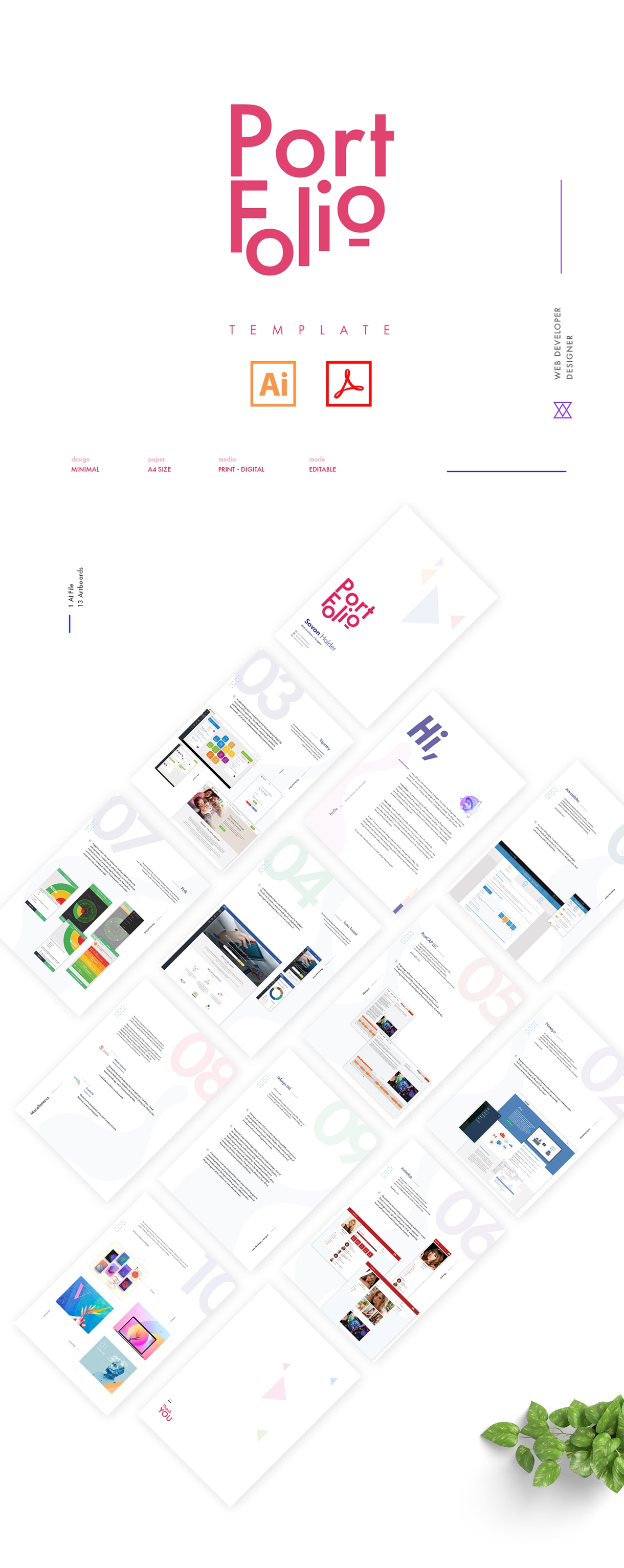 Minimal Portfolio Templates - Freebie Supply