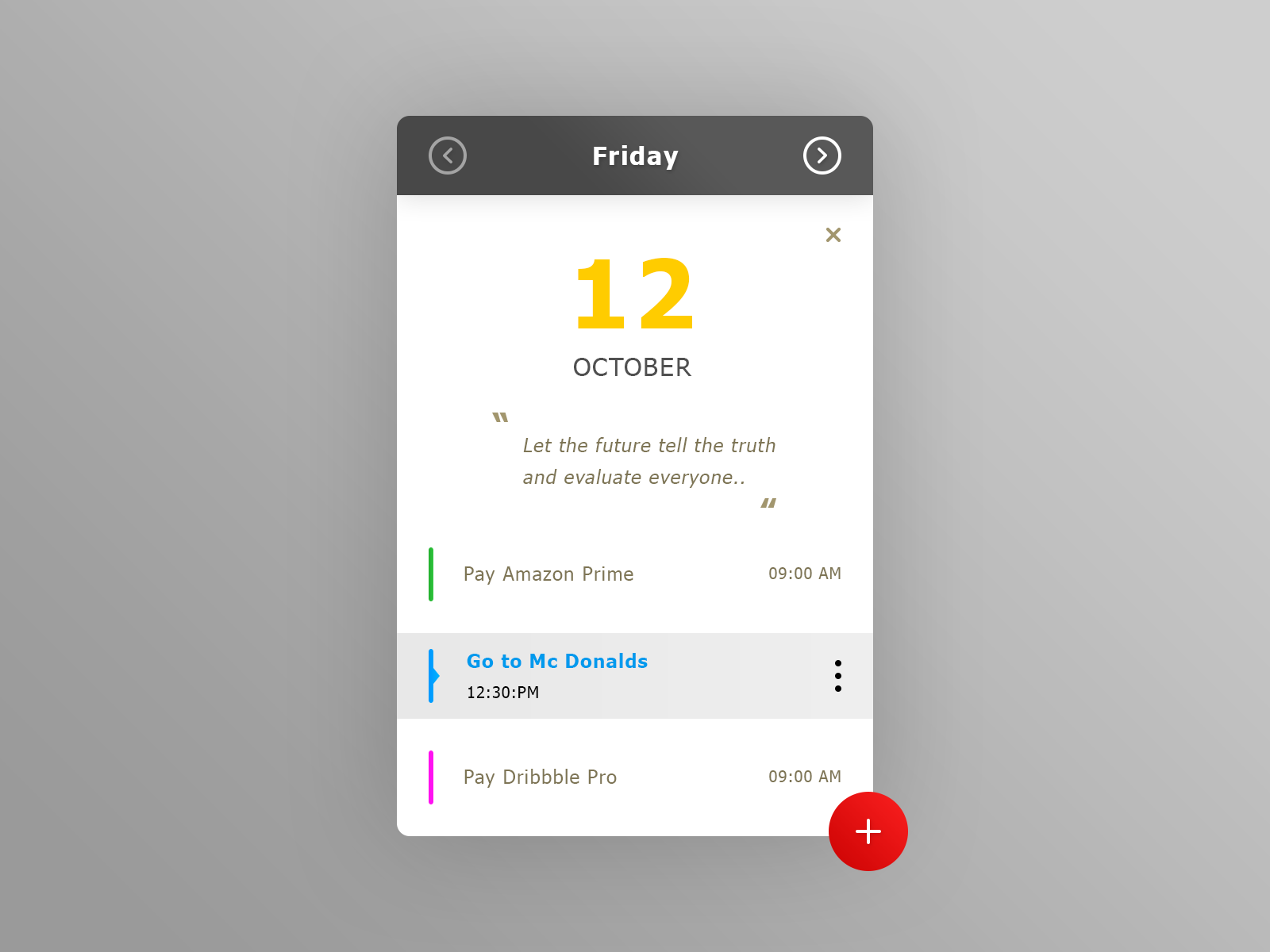 Mobile Calendar UI Template PSD - Freebie Supply