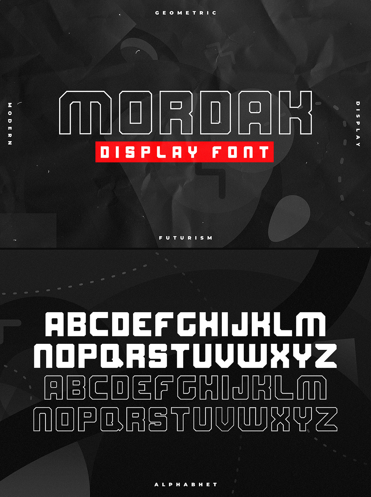 Mordak Futuristic Display Font - Freebie Supply