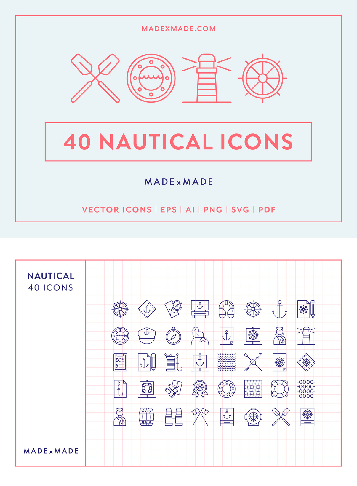 Nautical Vector Icons - Freebie Supply