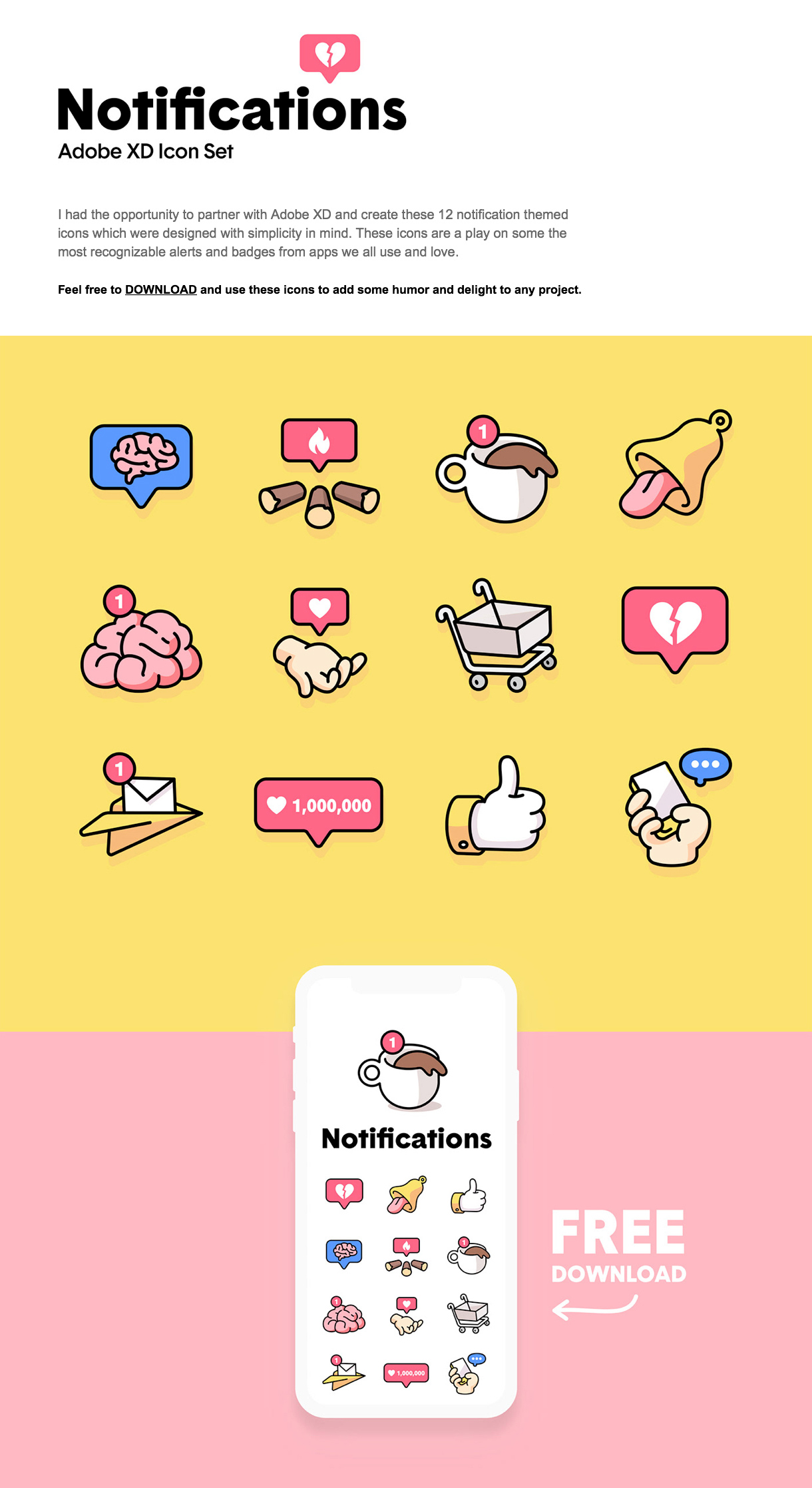 Notification Icons - Adobe Xd - Freebie Supply