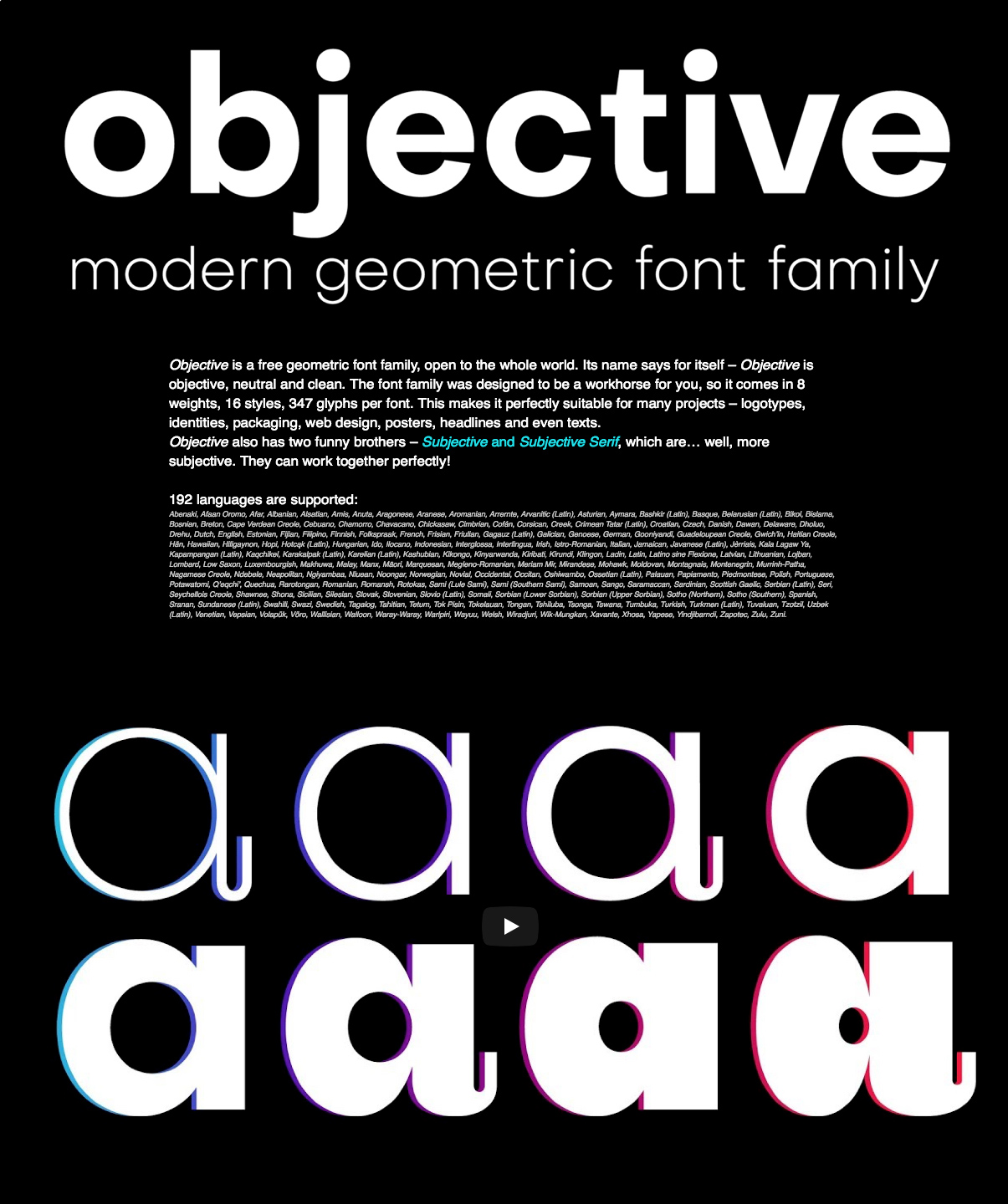 Objective Font Family - Geometric Typeface - Freebie Supply