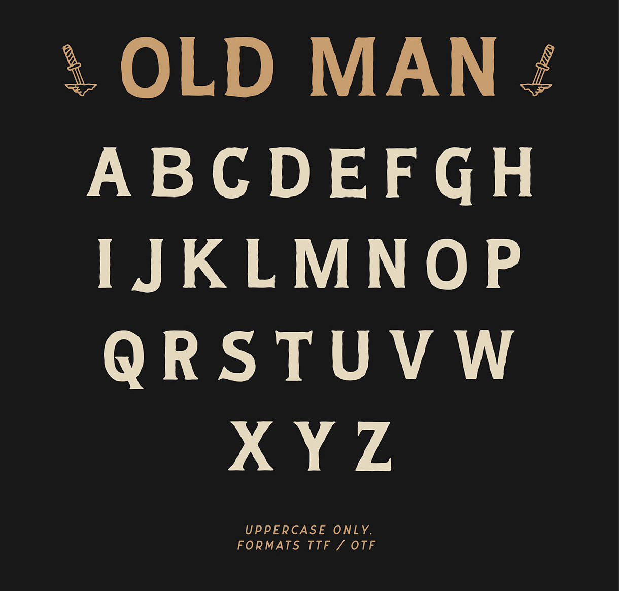 Old Man - Vintage Font - Freebie Supply