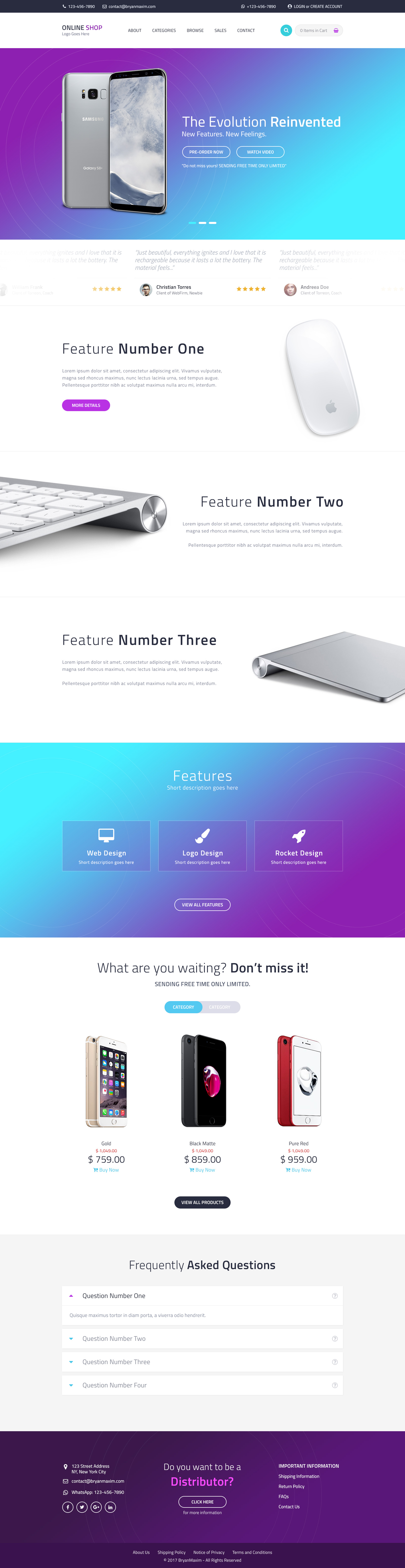 Online Shop Website Template - PSD Freebie - Freebie Supply