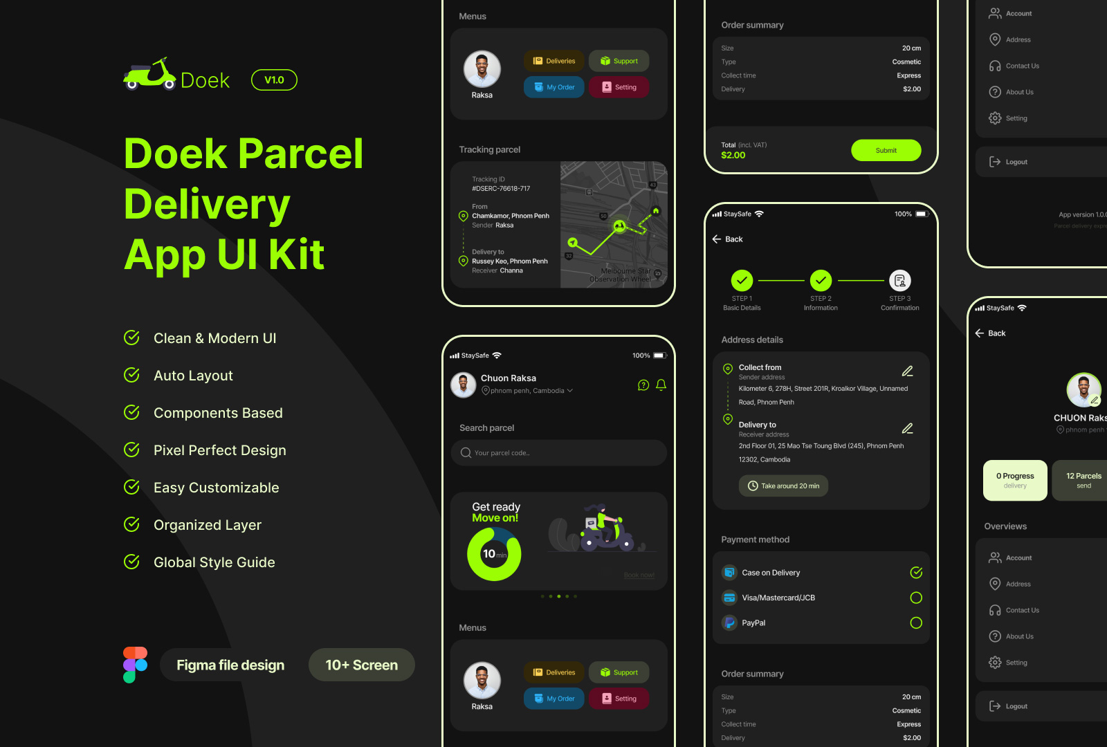 Parcel Delivery App Kit - Freebie Supply