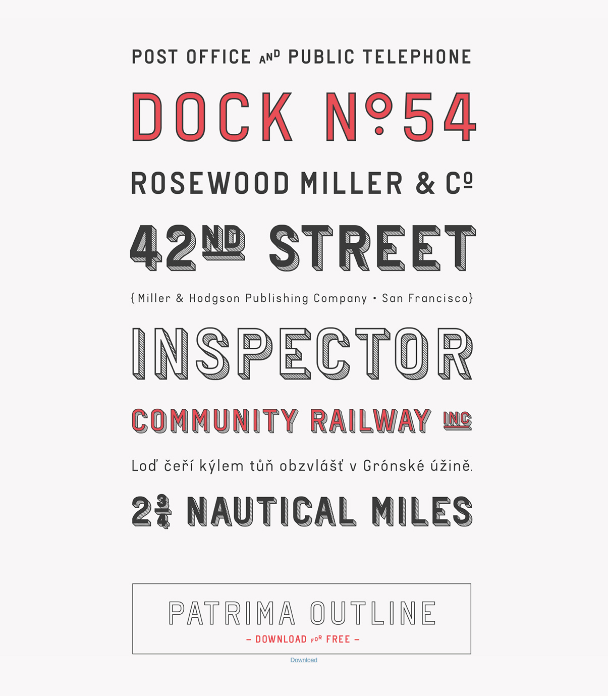 Patrima Font - Free Outline Typeface - Freebie Supply