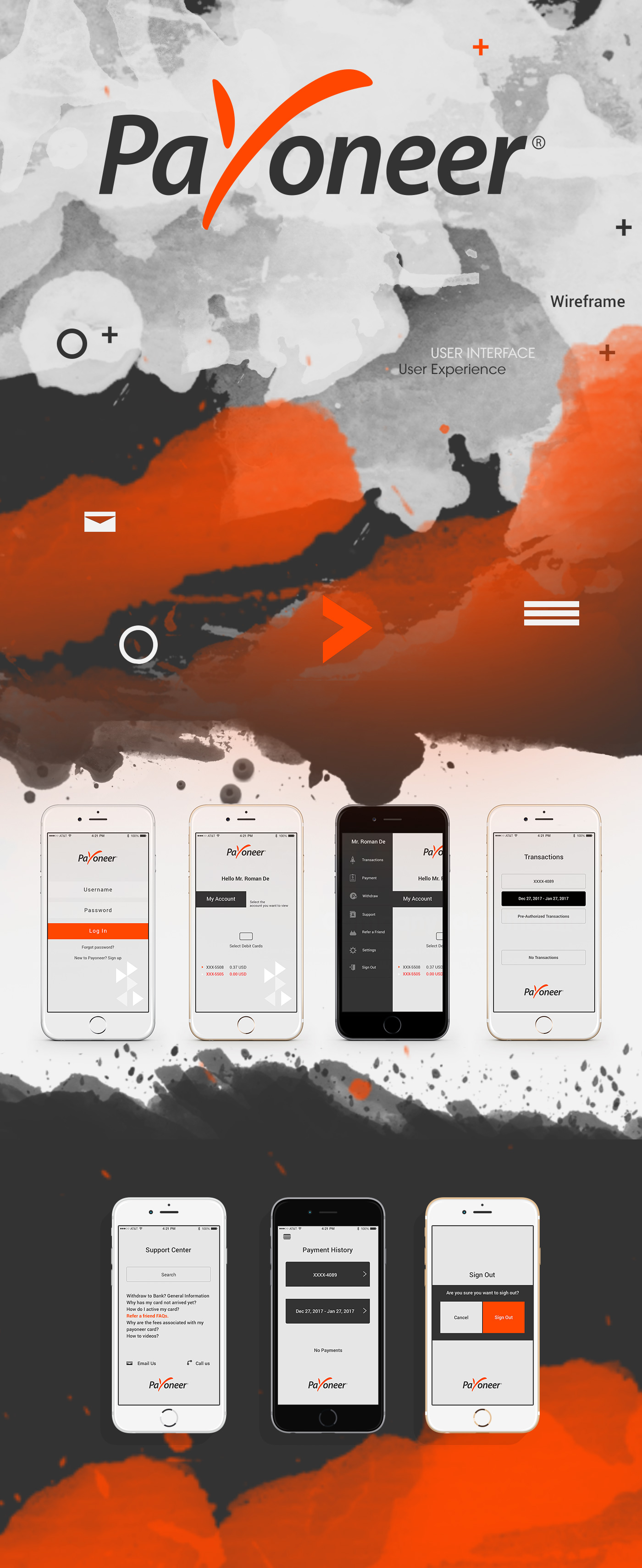 Payoneer App Concept PSD - Freebie Supply