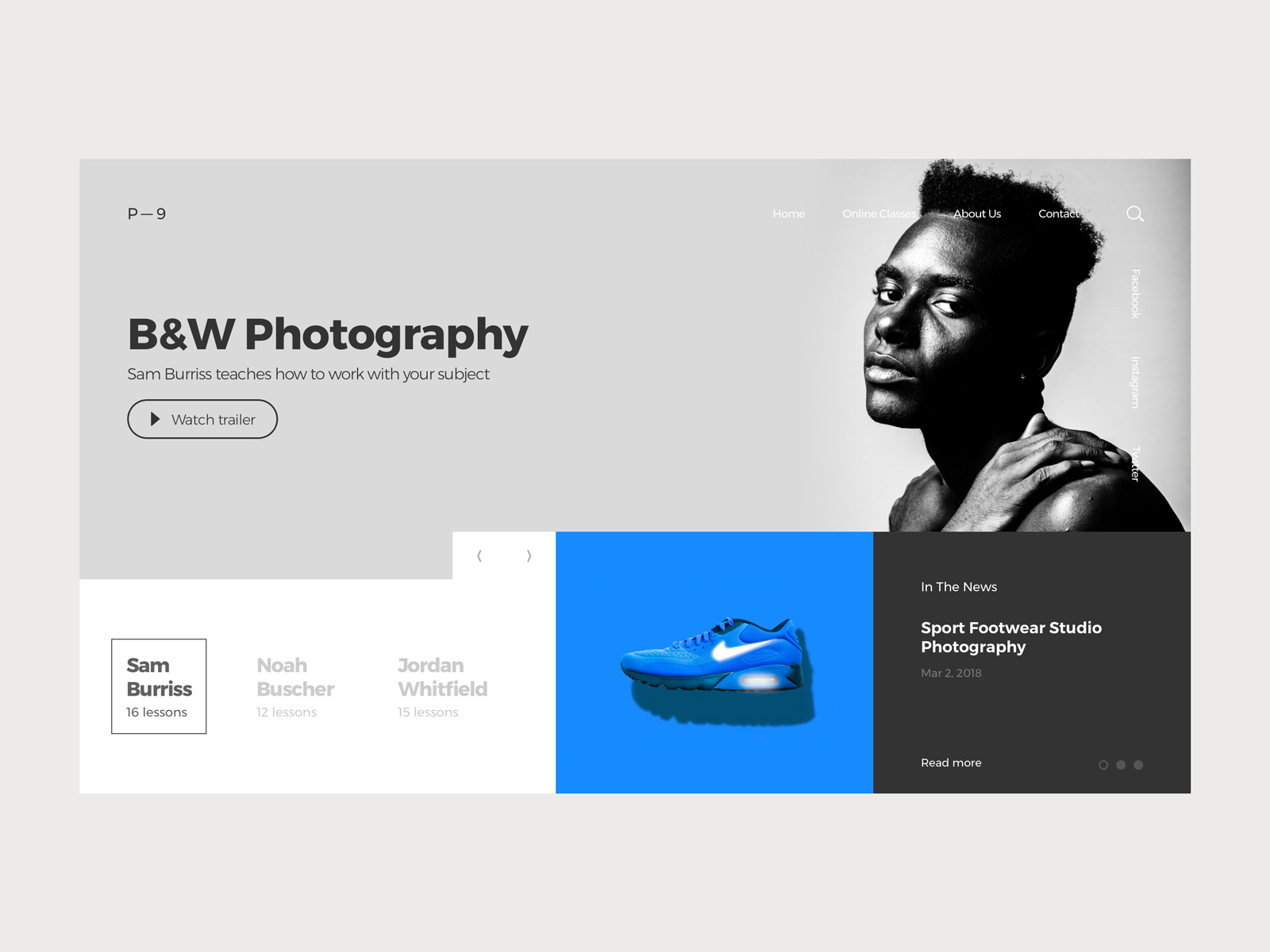 Photography Class Website Template - Sketch Freebie - Freebie Supply