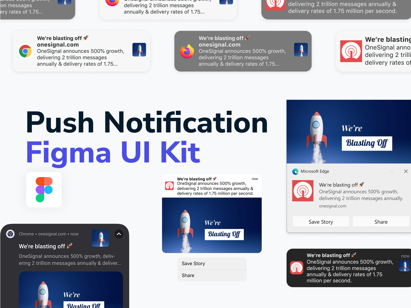 Push Notification UI Kit for iOS, Android, macOS, Windows - Freebie Supply
