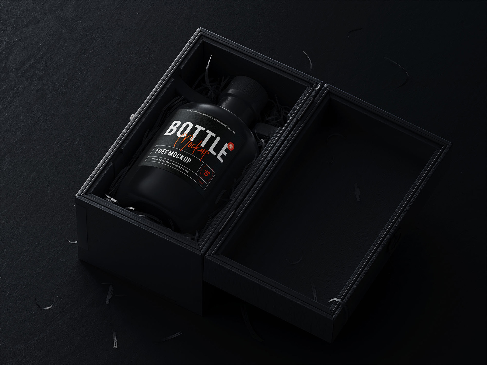Realistic Bottle Mockup PSD - Freebie Supply