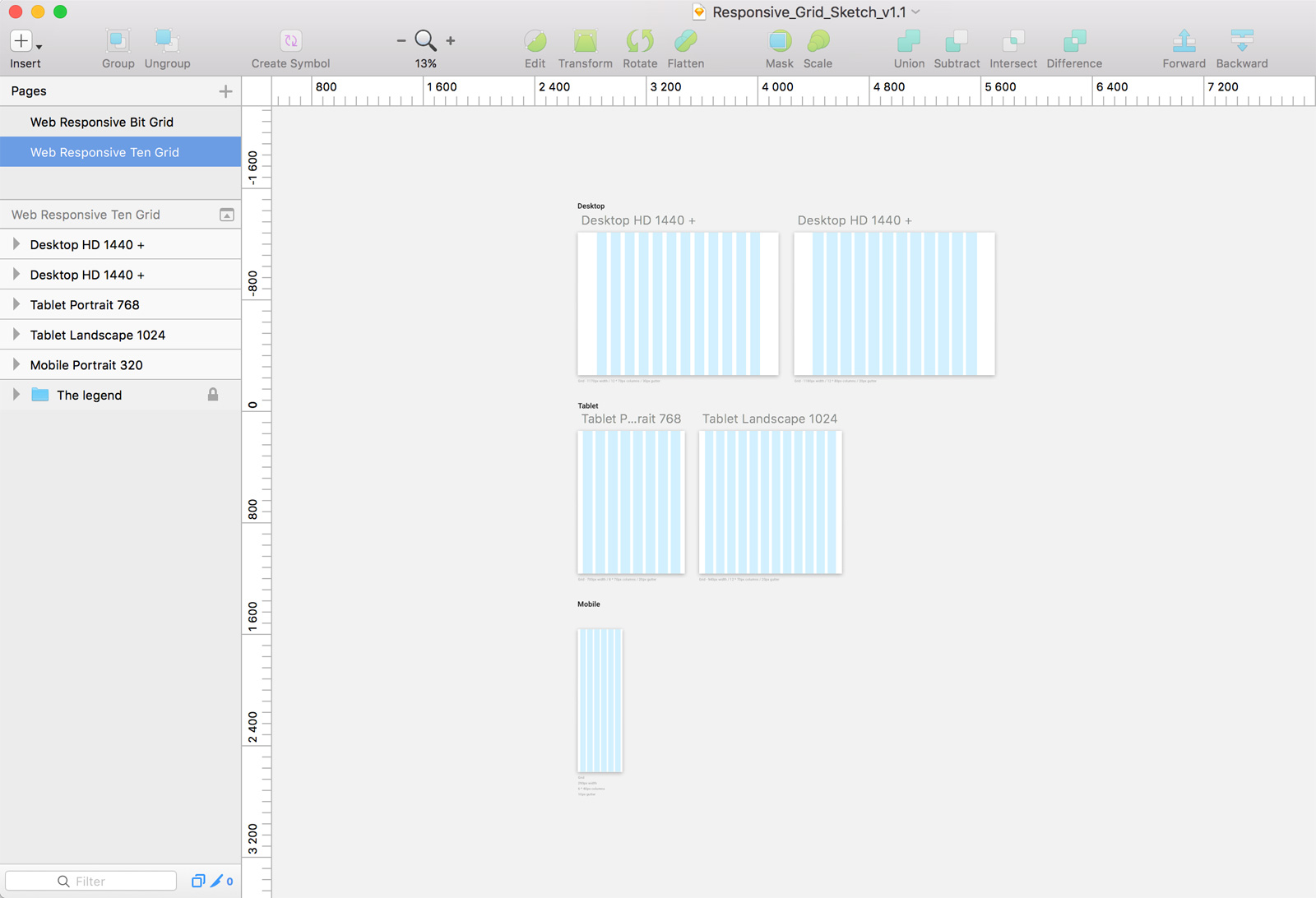 Responsive Grid for Sketch Freebie - Freebie Supply