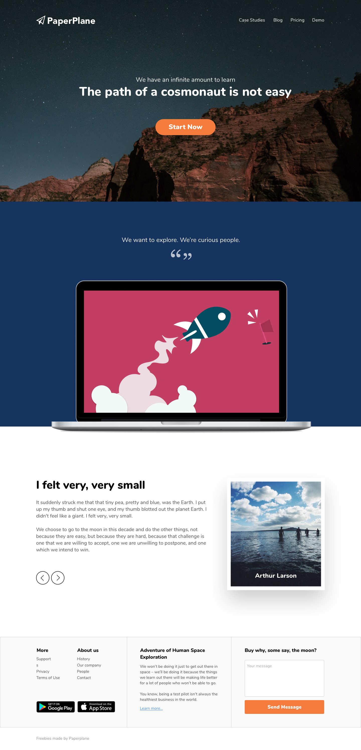 Responsive Landing Page (Sketch and HTML/CSS files included) - Freebie ...