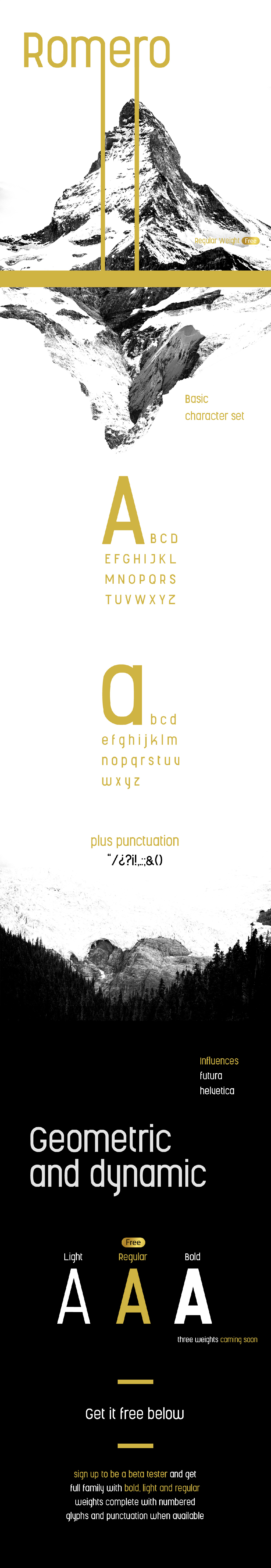 Romero Regular - Free Typeface - Freebie Supply