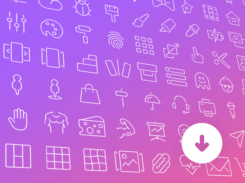 Simple Pixel Perfect Line Icons - Freebie Supply
