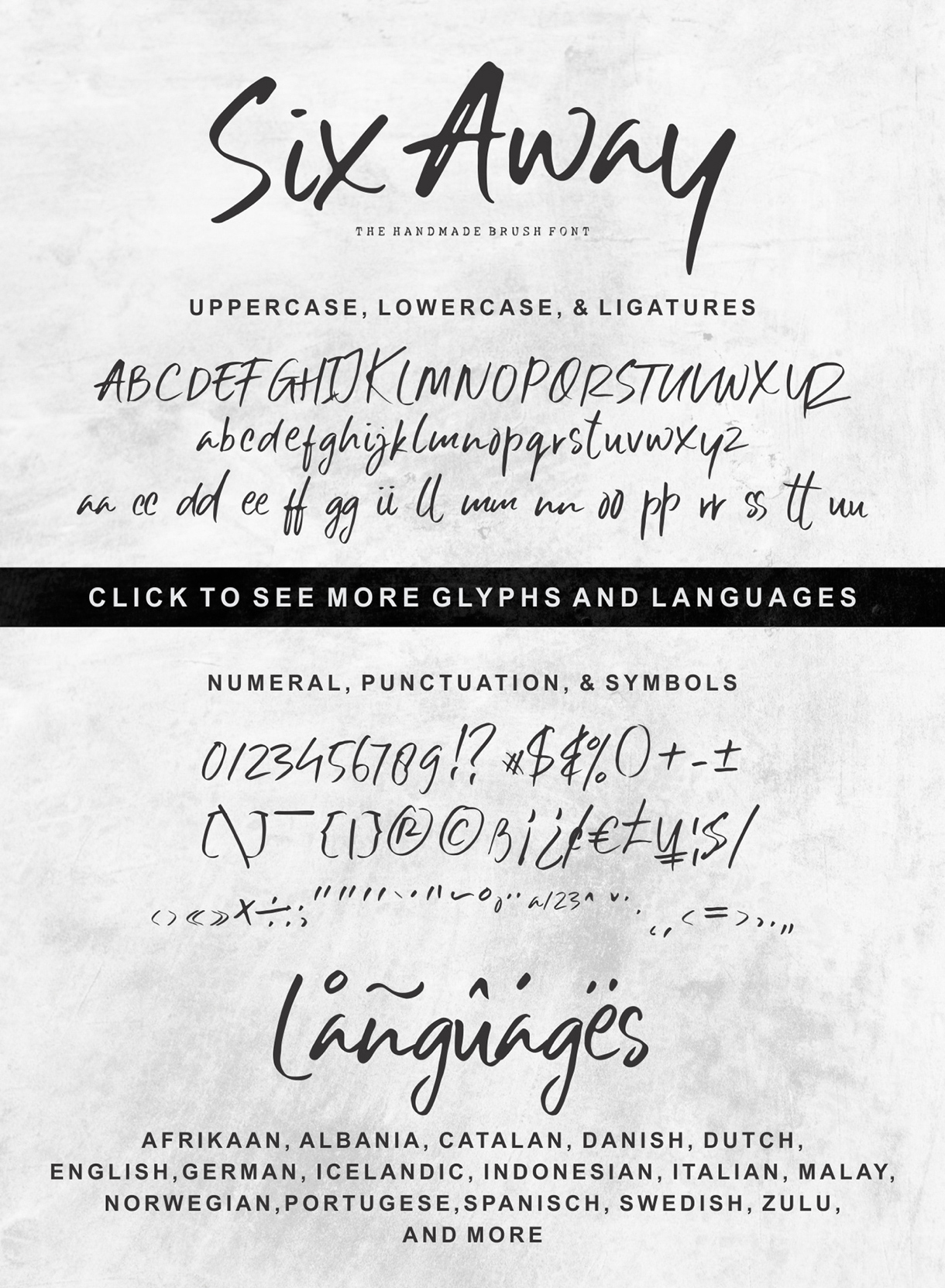 Six Away Font - The Handmade Brush Typeface - Freebie Supply