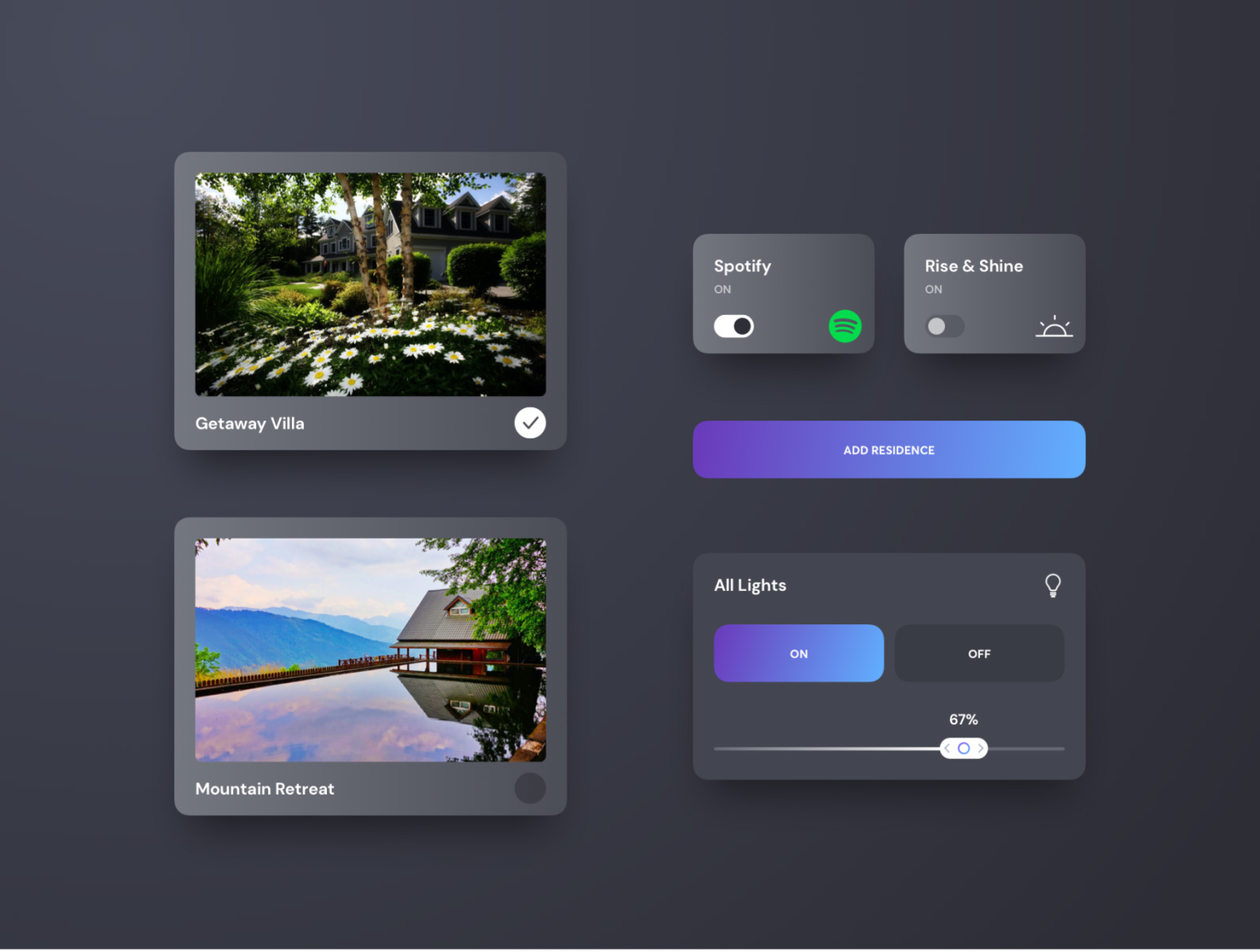 Smart Home Automation UI Kit Demo - Sketch Resource - Freebie Supply
