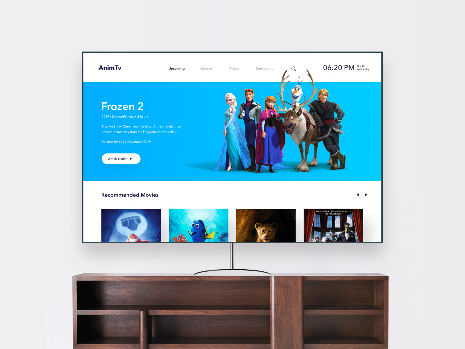 Smart TV UI Design - Freebie Supply