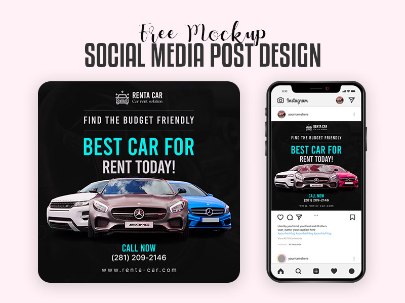 Social Media Post Mockup - Free Resource - Freebie Supply
