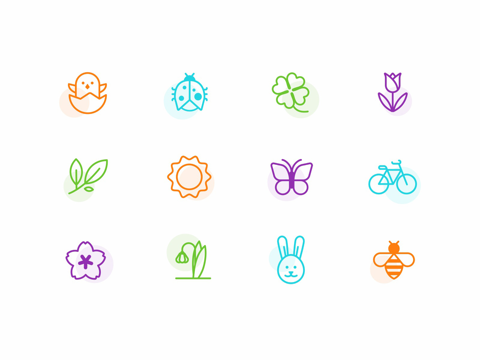 Spring Icons Set - Freebie Supply