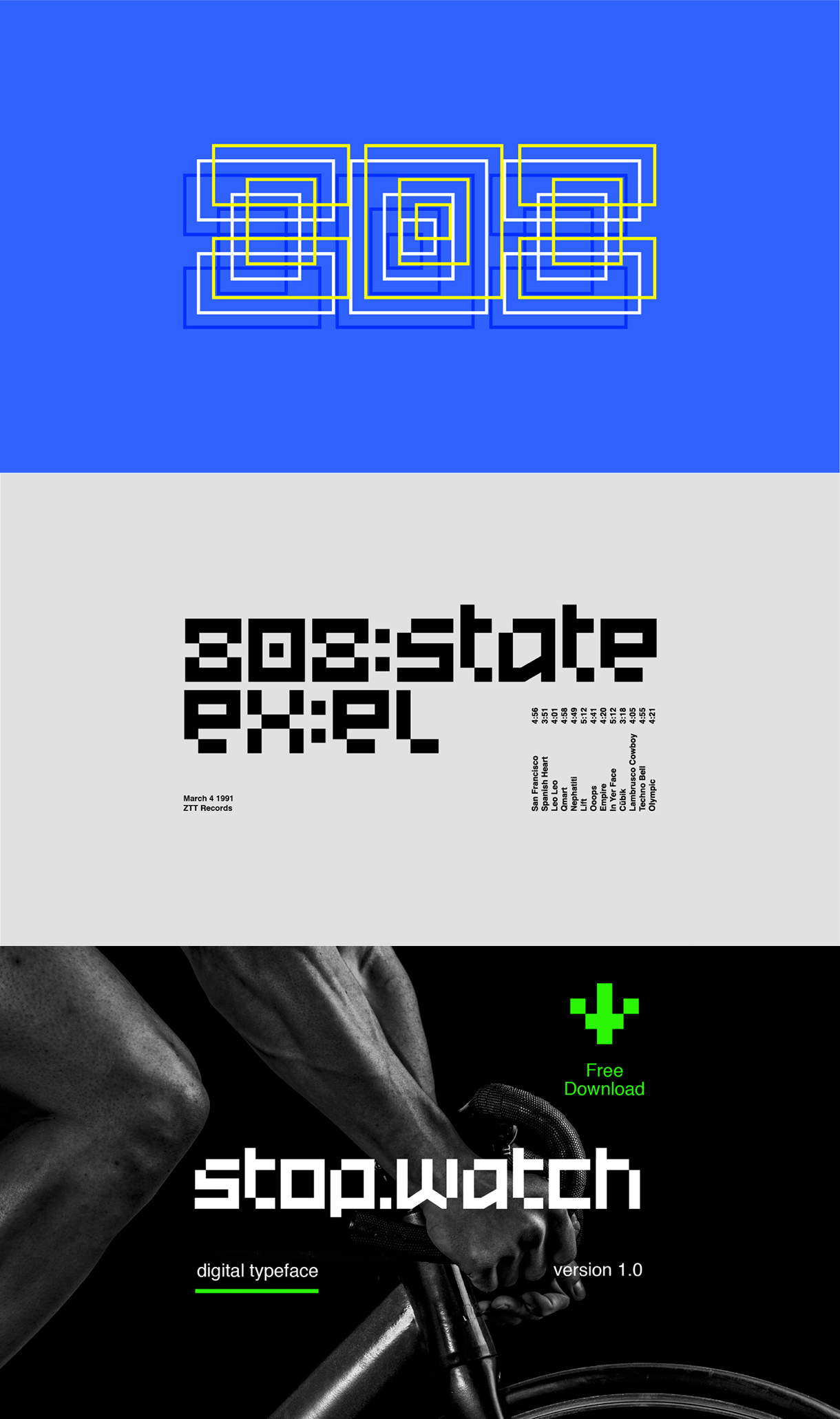 Stopwatch Font - Sports Typeface - Freebie Supply