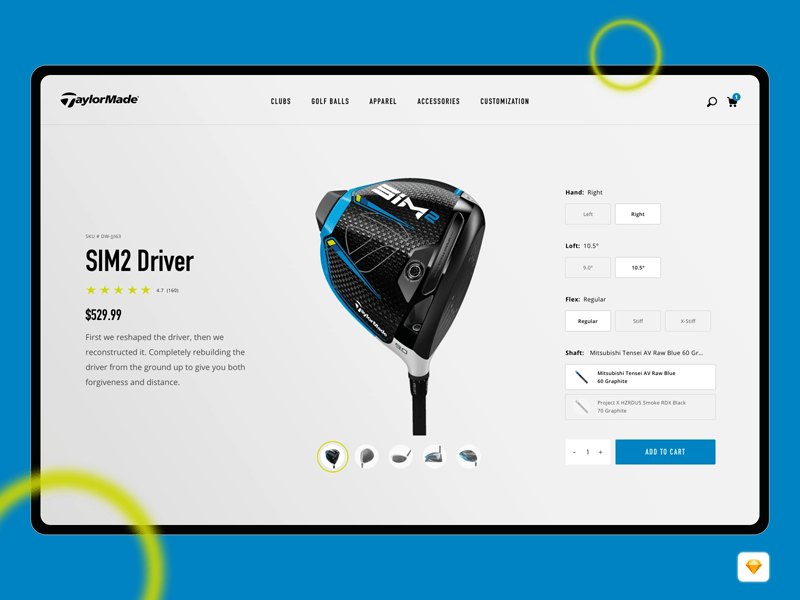 TaylorMade Golf Website Concept Redesign - Freebie Supply