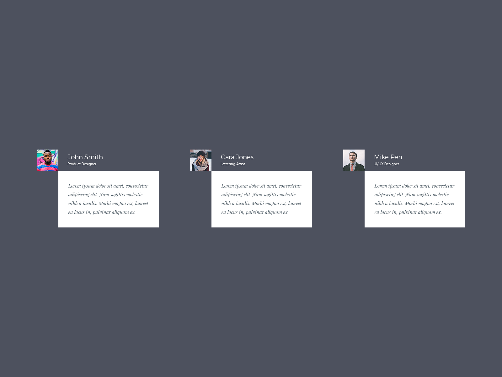 Testimonials UI Examples - PSD Freebie - Freebie Supply