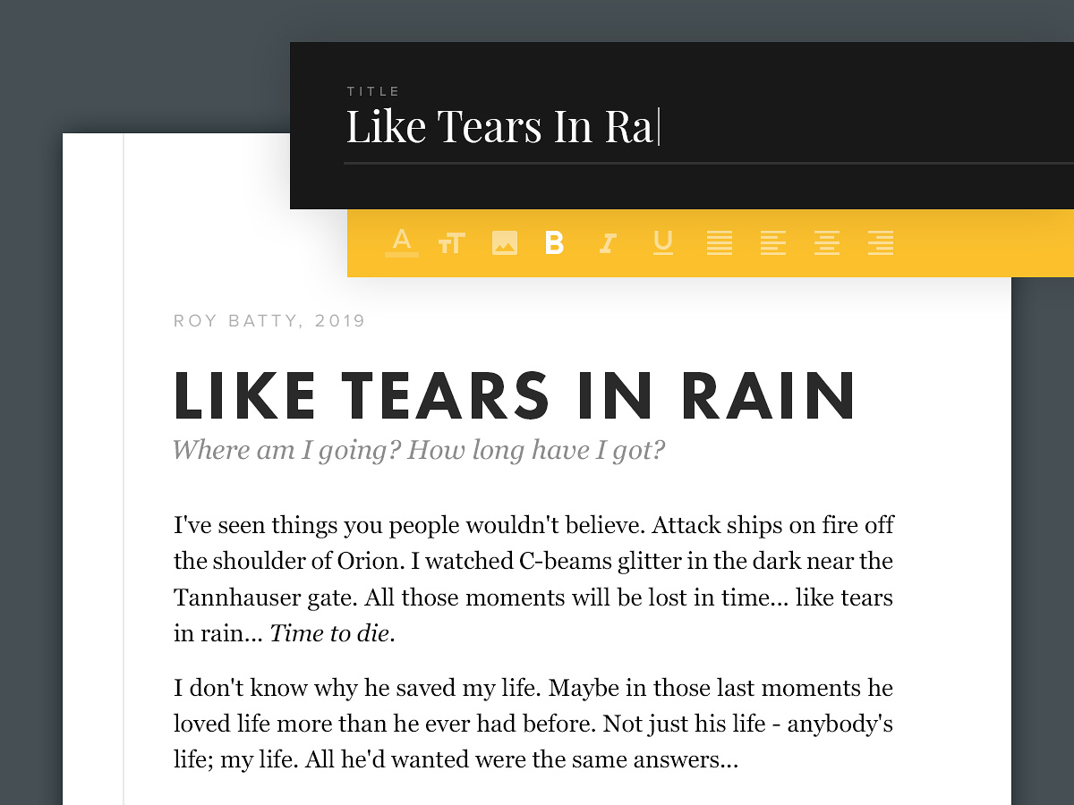 Text Editor UI - PSD Freebie - Freebie Supply