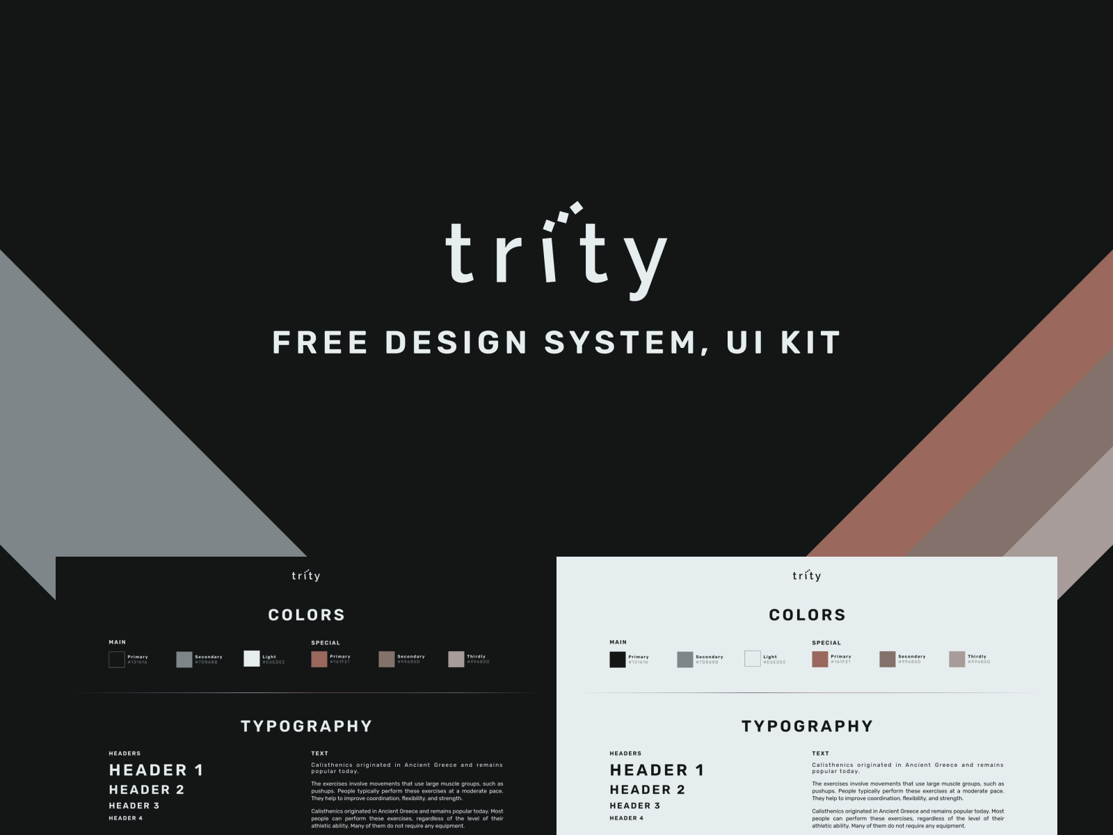 Design System UI Kit - Trity - Freebie Supply