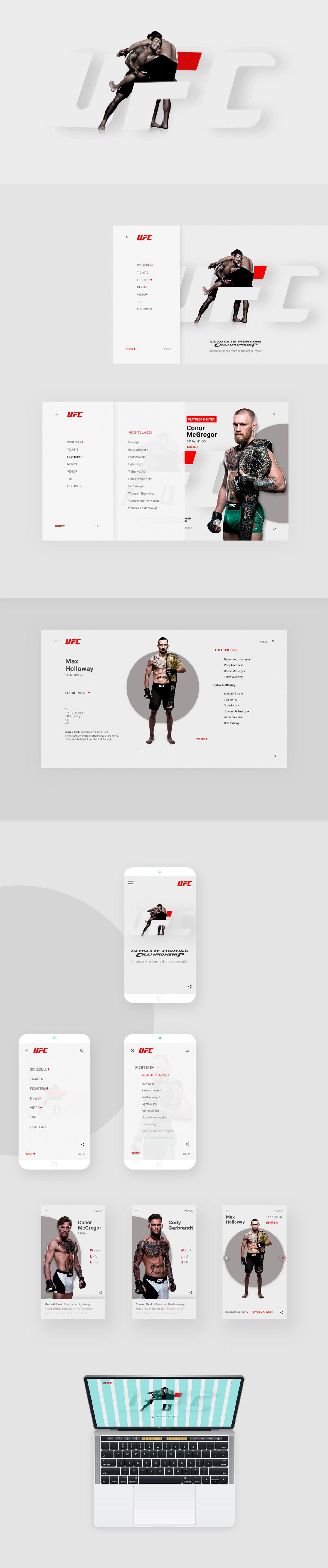 UFC Concept Site Template - Adobe XD - Freebie Supply