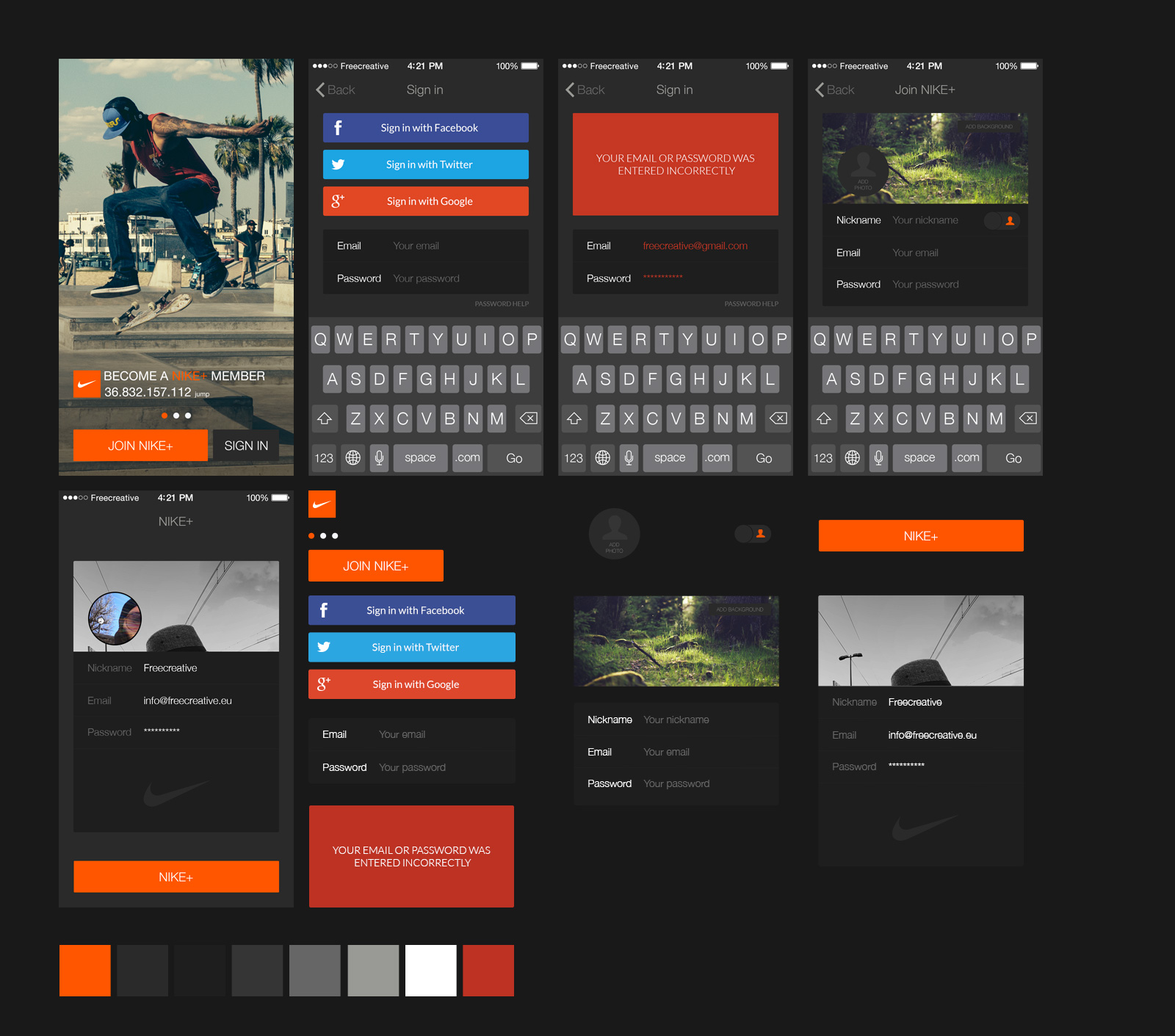 UI Kit Login iPhone by Paolo Bartolomucci - Freebie Supply