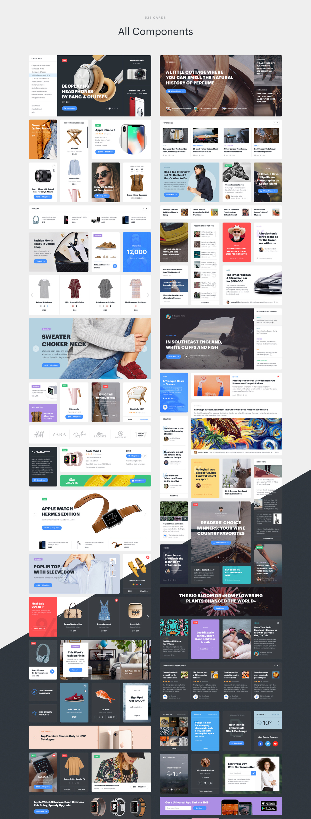 Universal Web UI Kit For Sketch - Freebie Supply