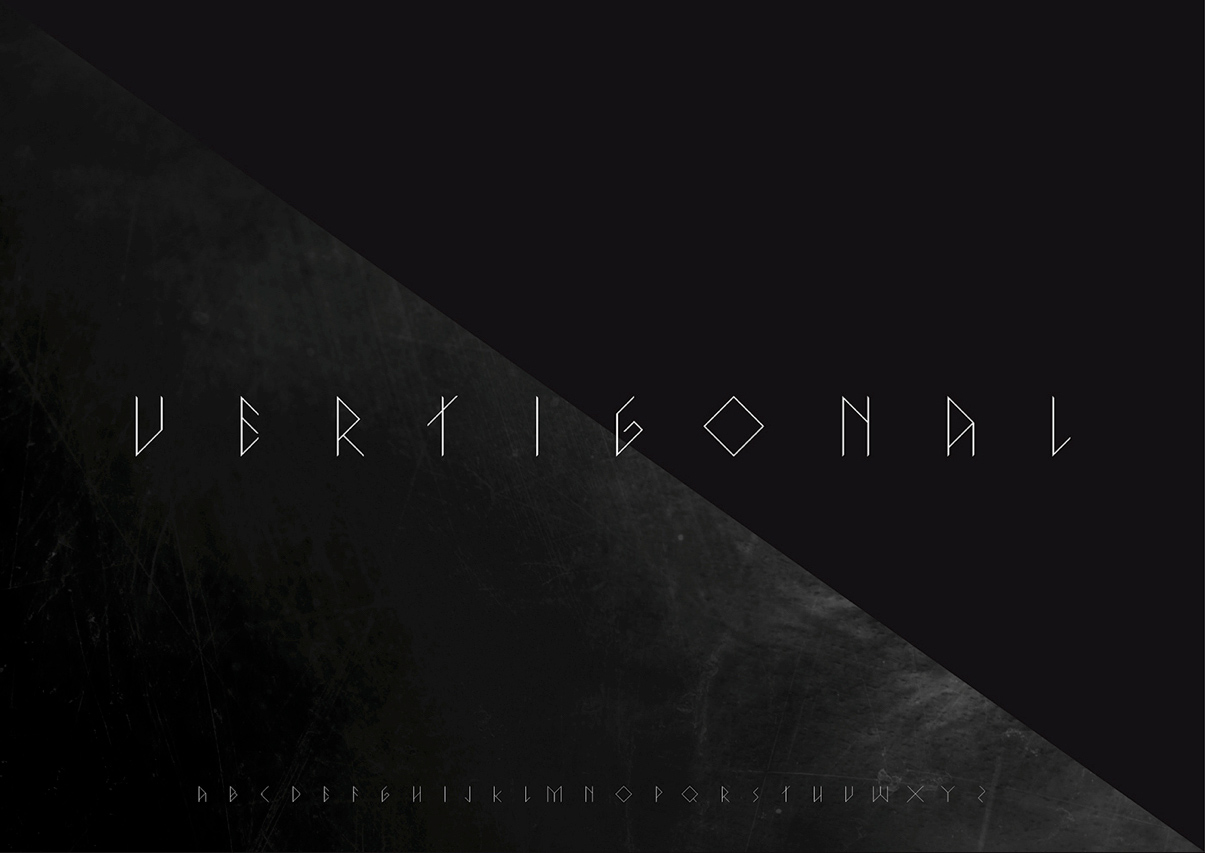 Vertigonal Font - Geometric Typeface - Freebie Supply