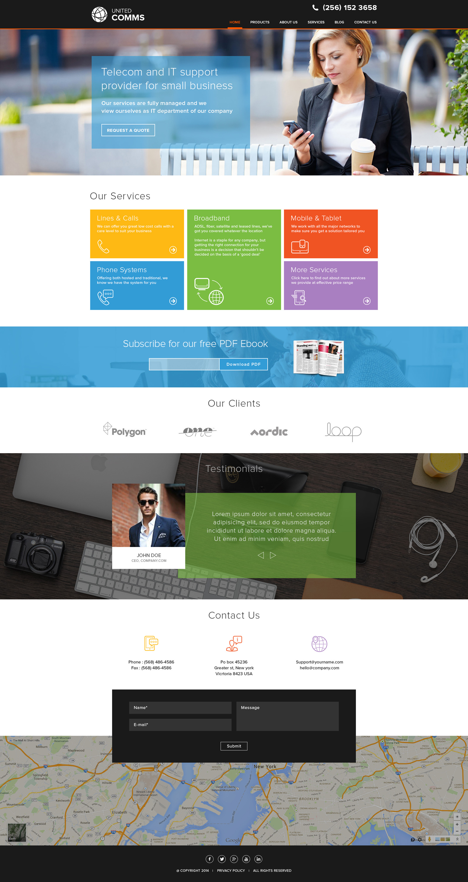 Website Template - PSD Freebie - Freebie Supply