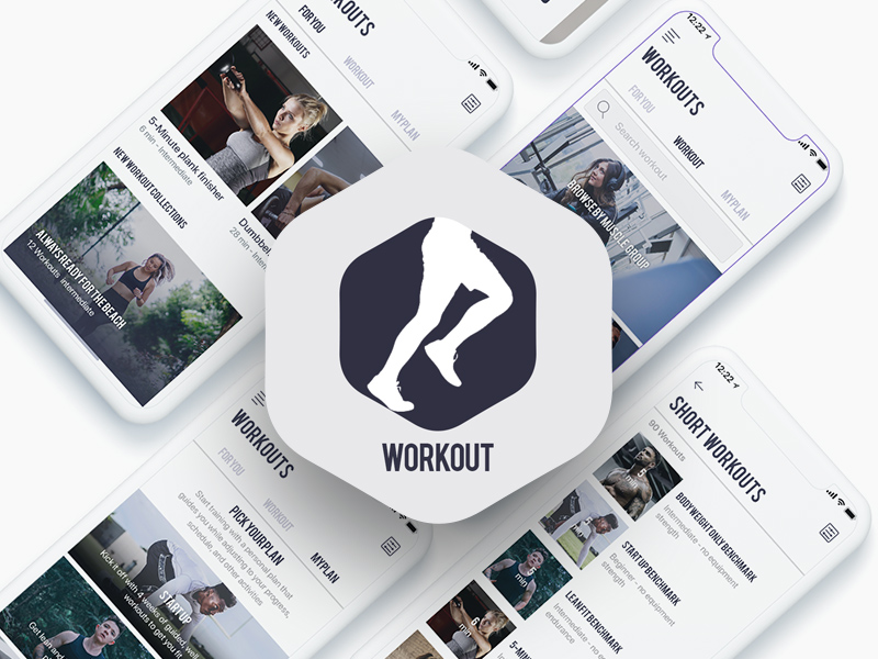 Workout UI Kit - PSD Freebie - Freebie Supply