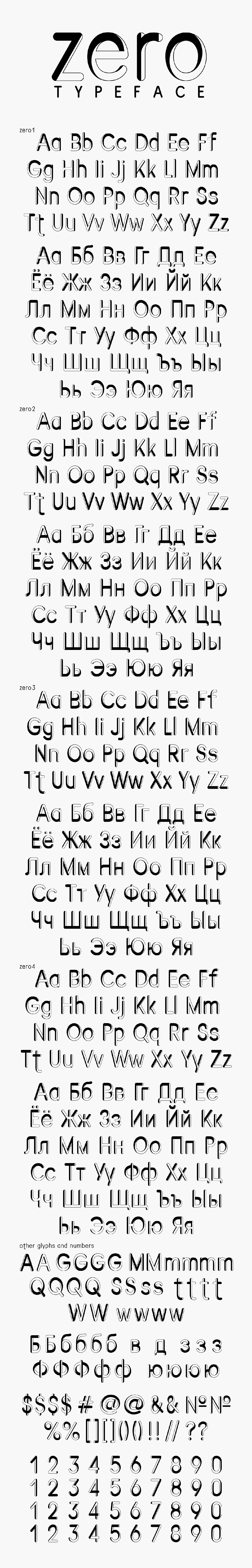 Zero Typeface - Cyrillic & Latin Font - Freebie Supply