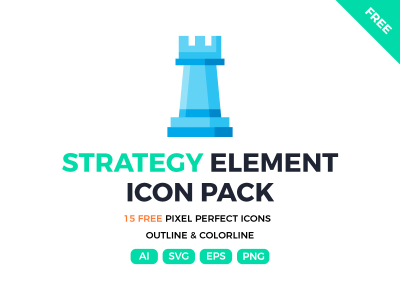 15 Strategy Element Icons - Freebie Supply
