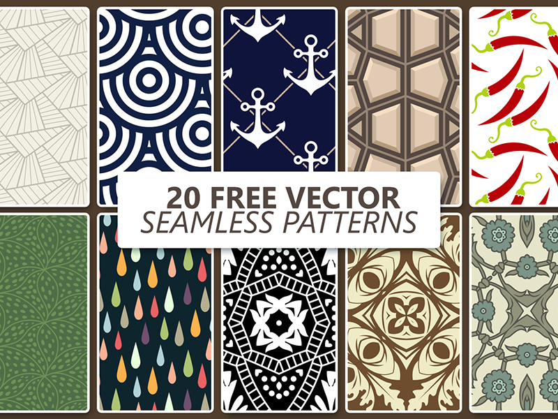 20 Free Vector Seamless Patterns - Freebie Supply