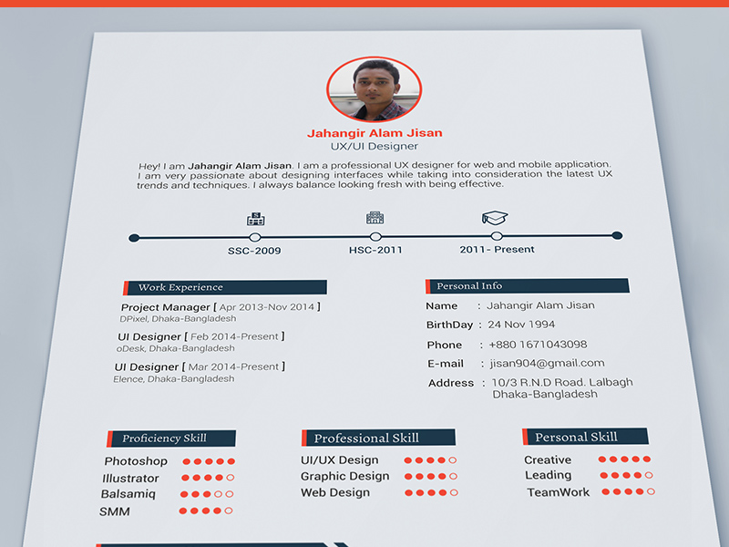 3 Resume Template : Free PSD - Freebie Supply