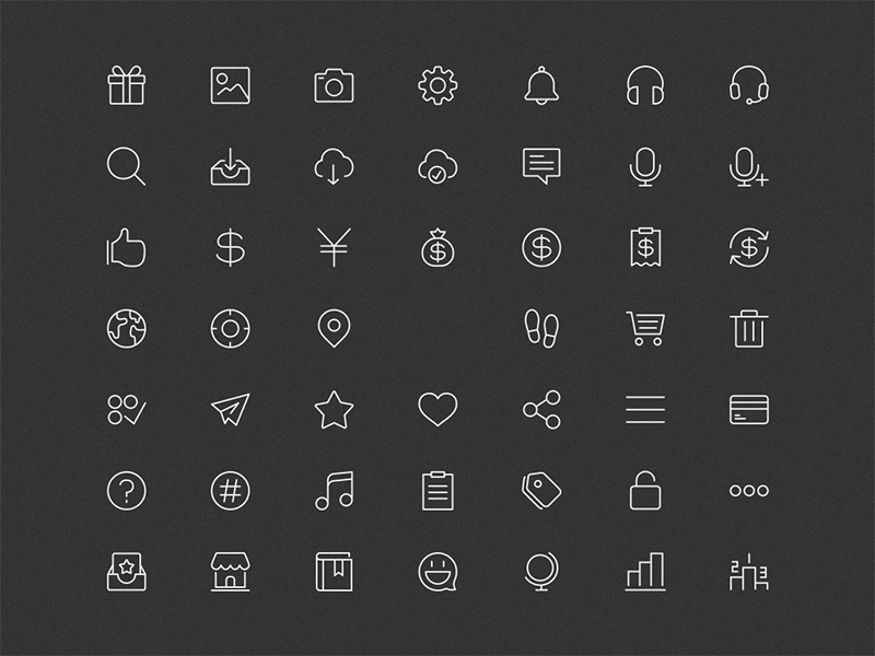 48 Line icons by Rena One - Freebie Supply