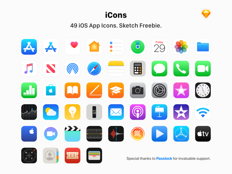 49 Apple App Icons for Sketch - Freebie Supply