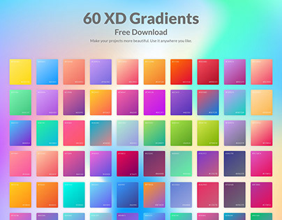 60 Adobe XD gradients - Freebie Supply