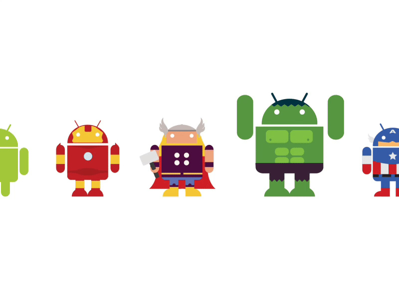 Android Superheroes Characters - Freebie Supply