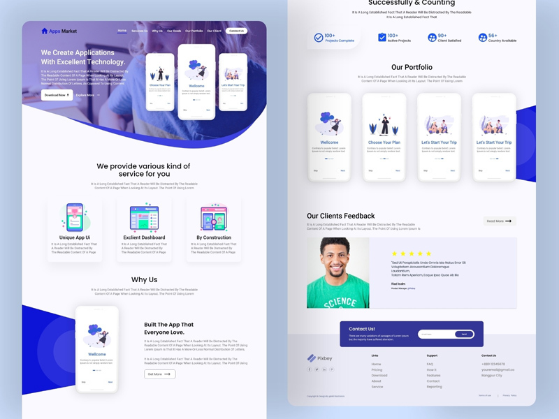 App Developers Landing Page Template - Freebie Supply
