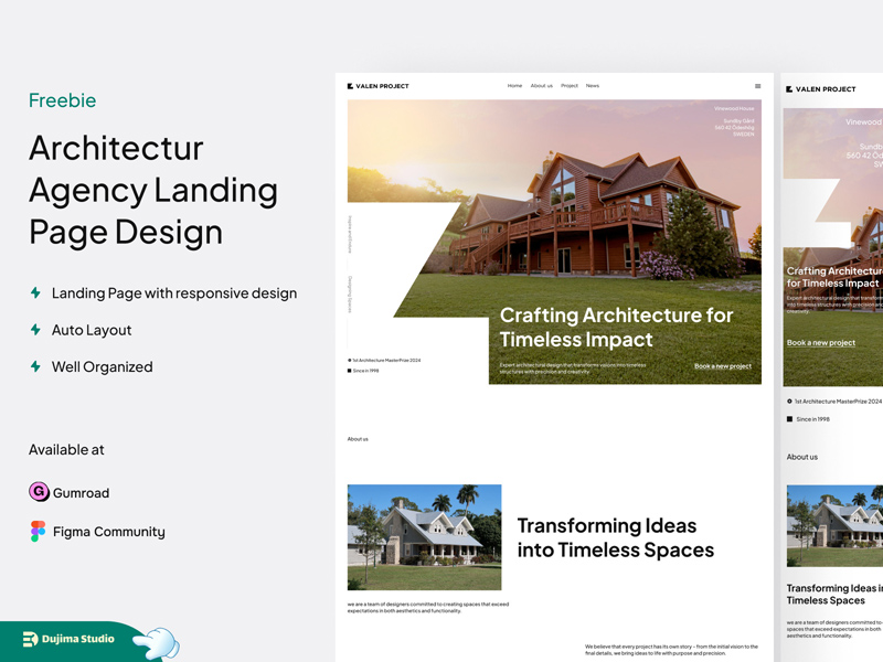 Architecture Firm Website Template - Freebie Supply