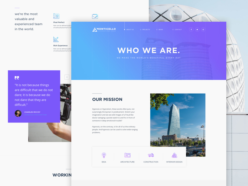 Architecture Website Concept - Sketch Resource - Freebie Supply