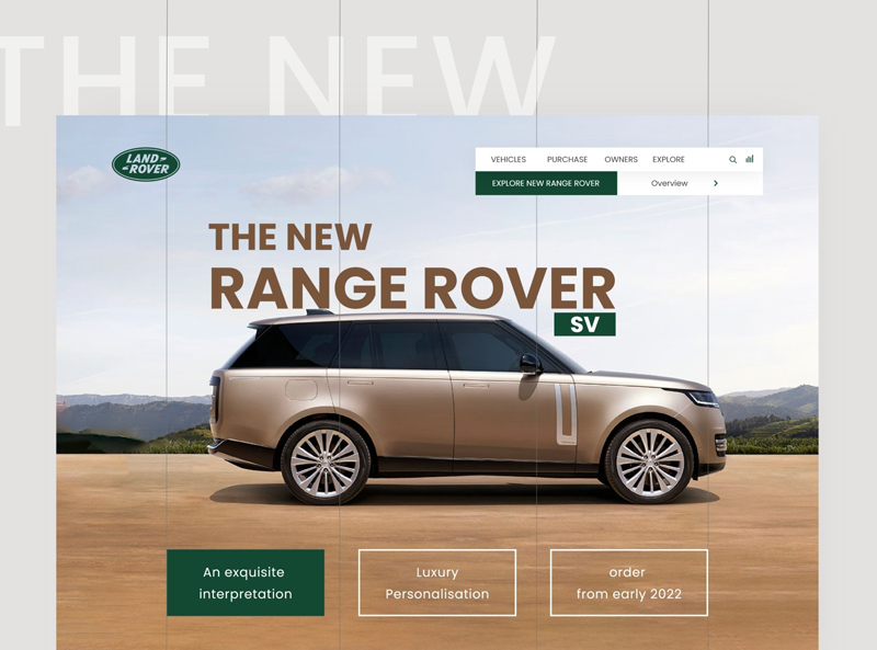 Range Rover SV Landing Page - Freebie Supply