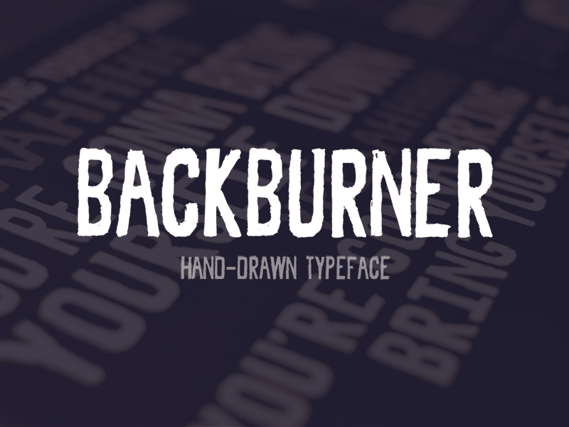 Backburner Grunge Font - Freebie Supply