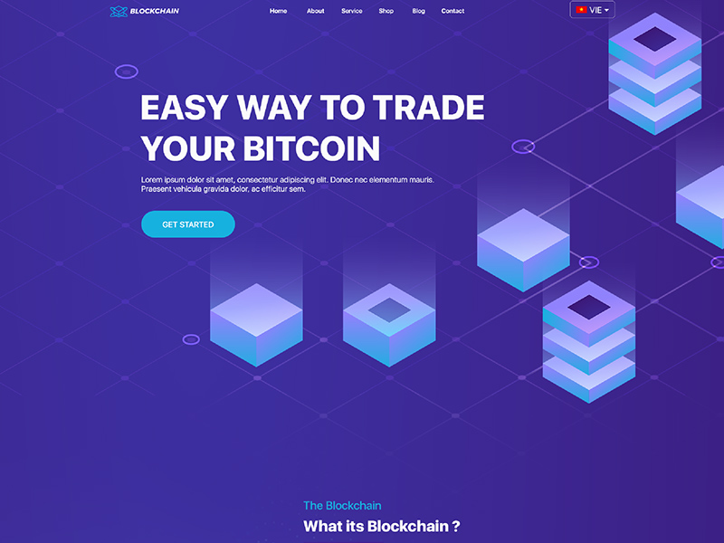 Bitcoin Website Template PSD - Freebie Supply