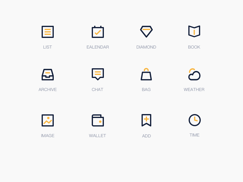 Black and Yellow Icons for Sketch - Freebie Supply